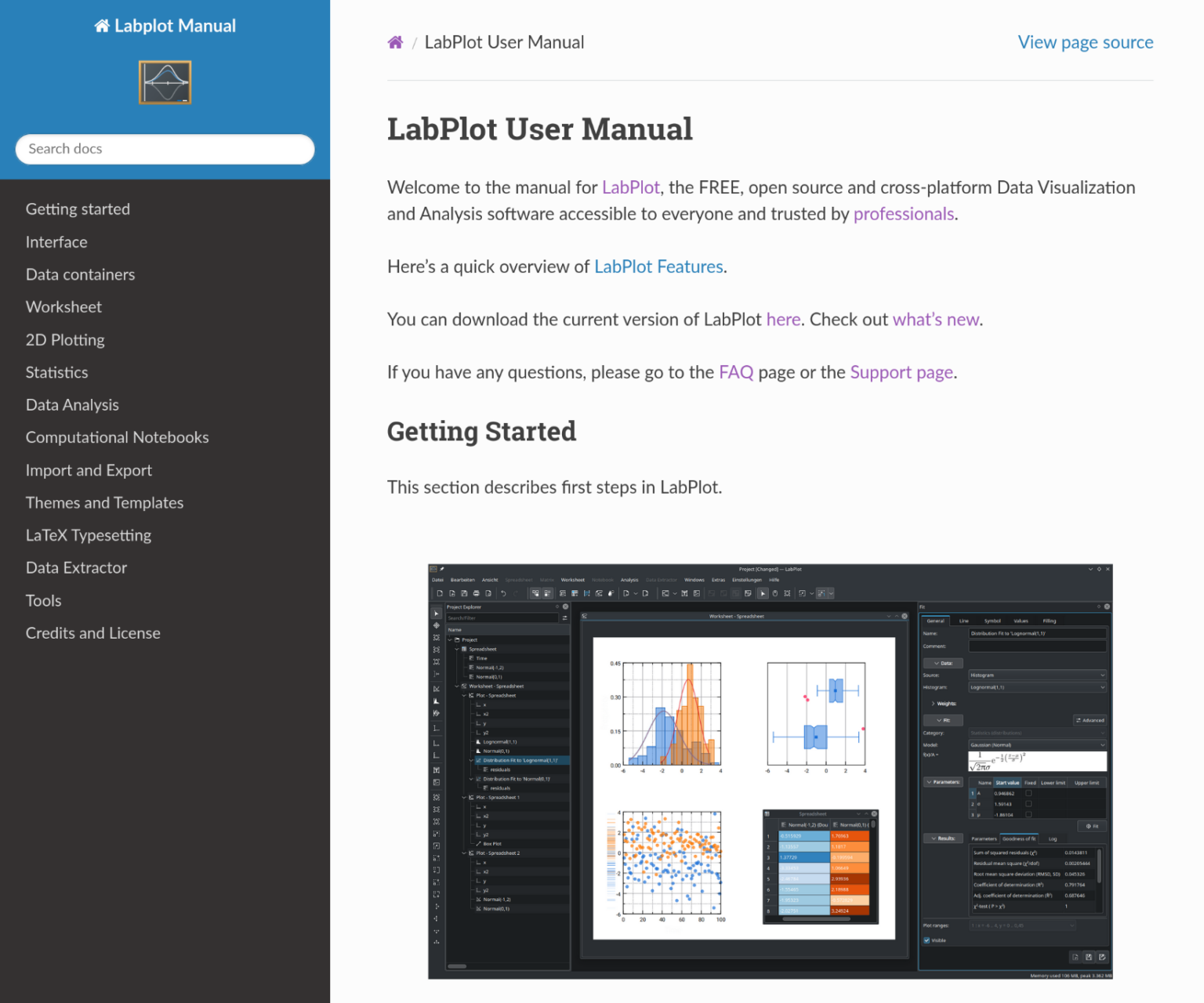 New LabPlot User Documentation – LabPlot